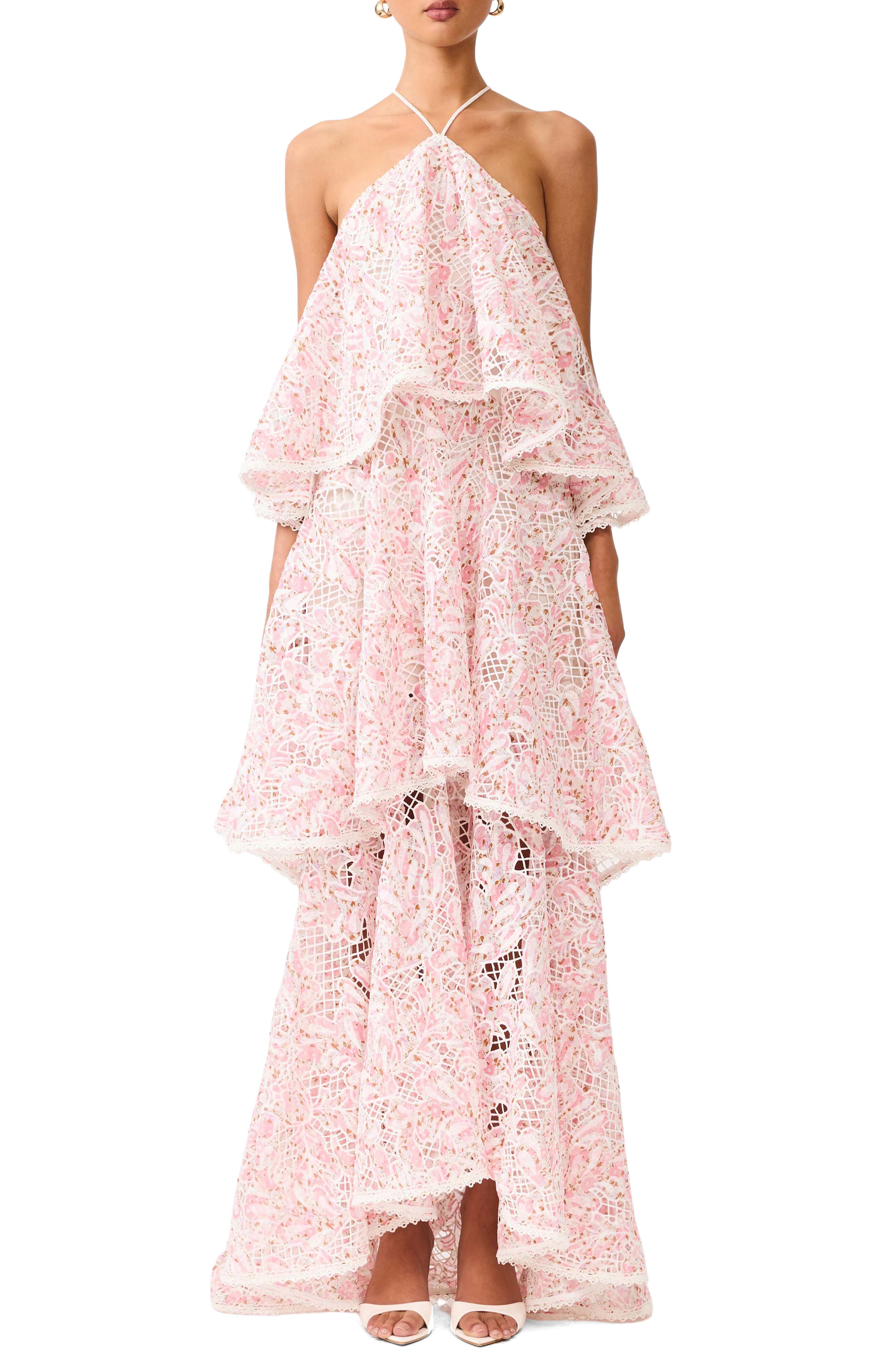 Elliatt Valencia Floral Tiered Gown | Nordstrom