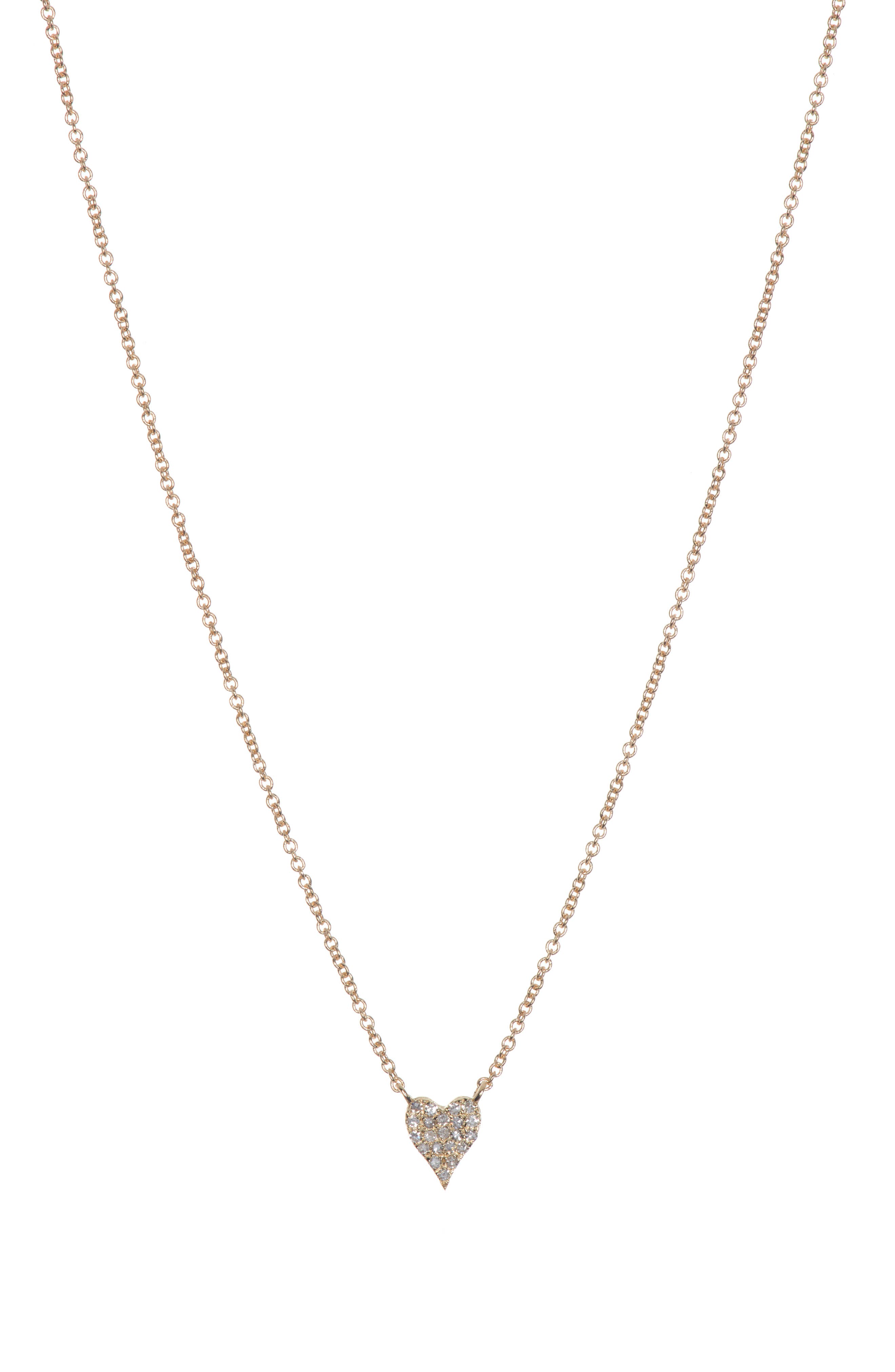 RON HAMI 14K Gold Pave Diamond Heart Pendant Necklace - 0.05 ctw ...
