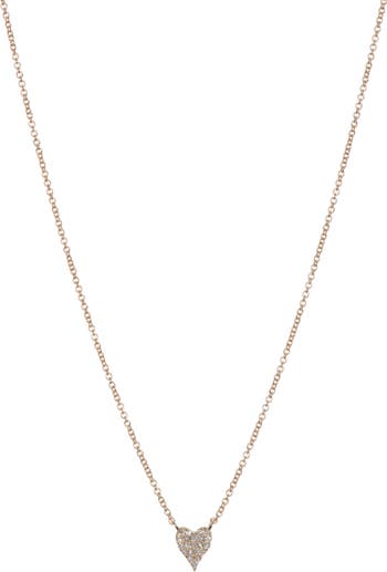RON HAMI 14K Gold Pave Diamond Heart Pendant Necklace - 0.05 ctw ...