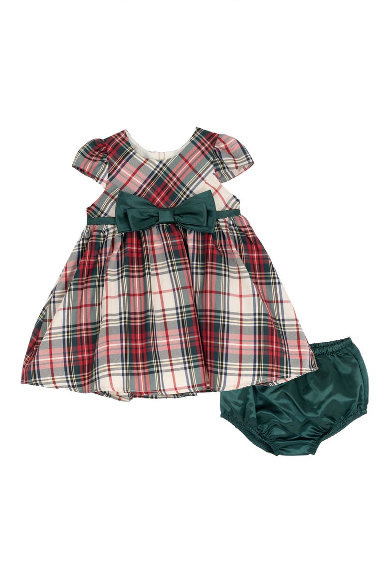 Rare Editions Plaid Cap Sleeve Party Dress with Bloomers (Women ...