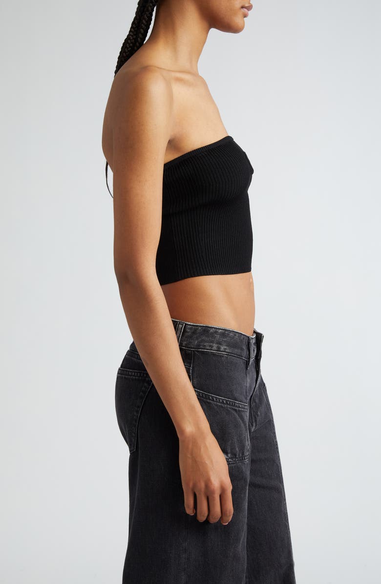 DIESEL® Clarksvillex Logo Embellished Cutout Rib Tube Top | Nordstromrack
