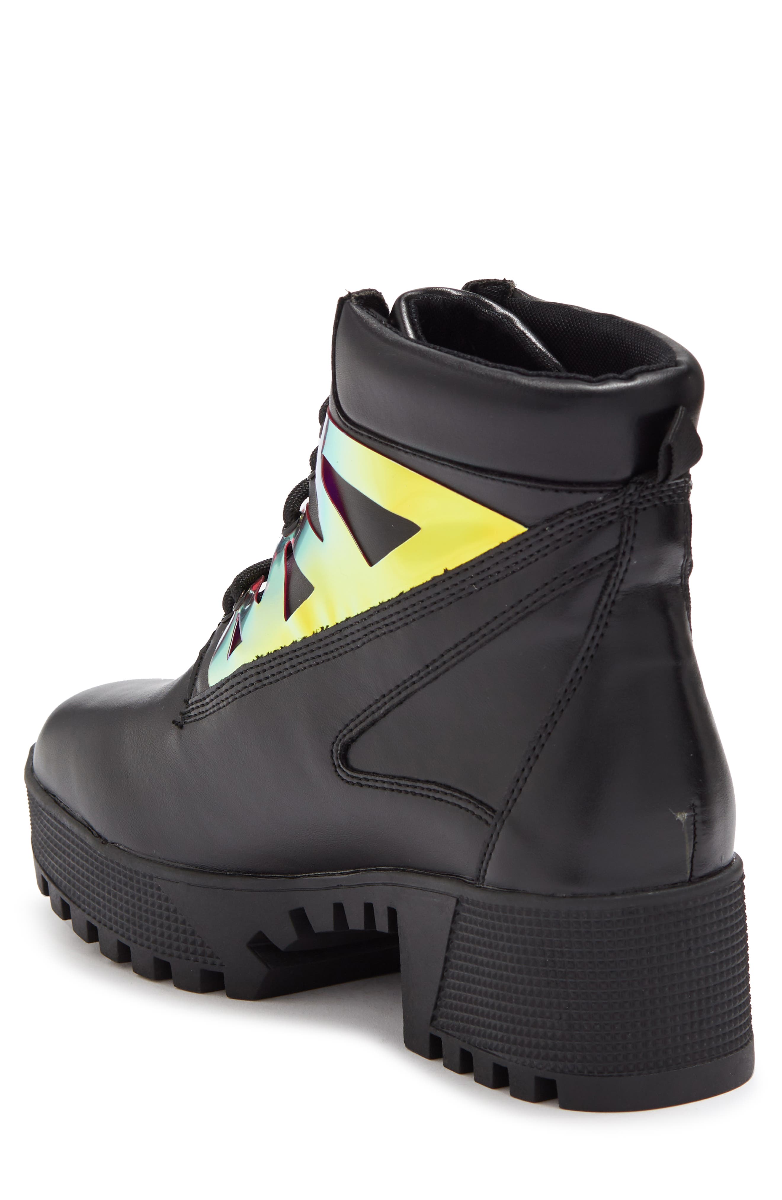 CAPE ROBBIN Singer Holographic Panel Lug Boot (Women) | Nordstromrack