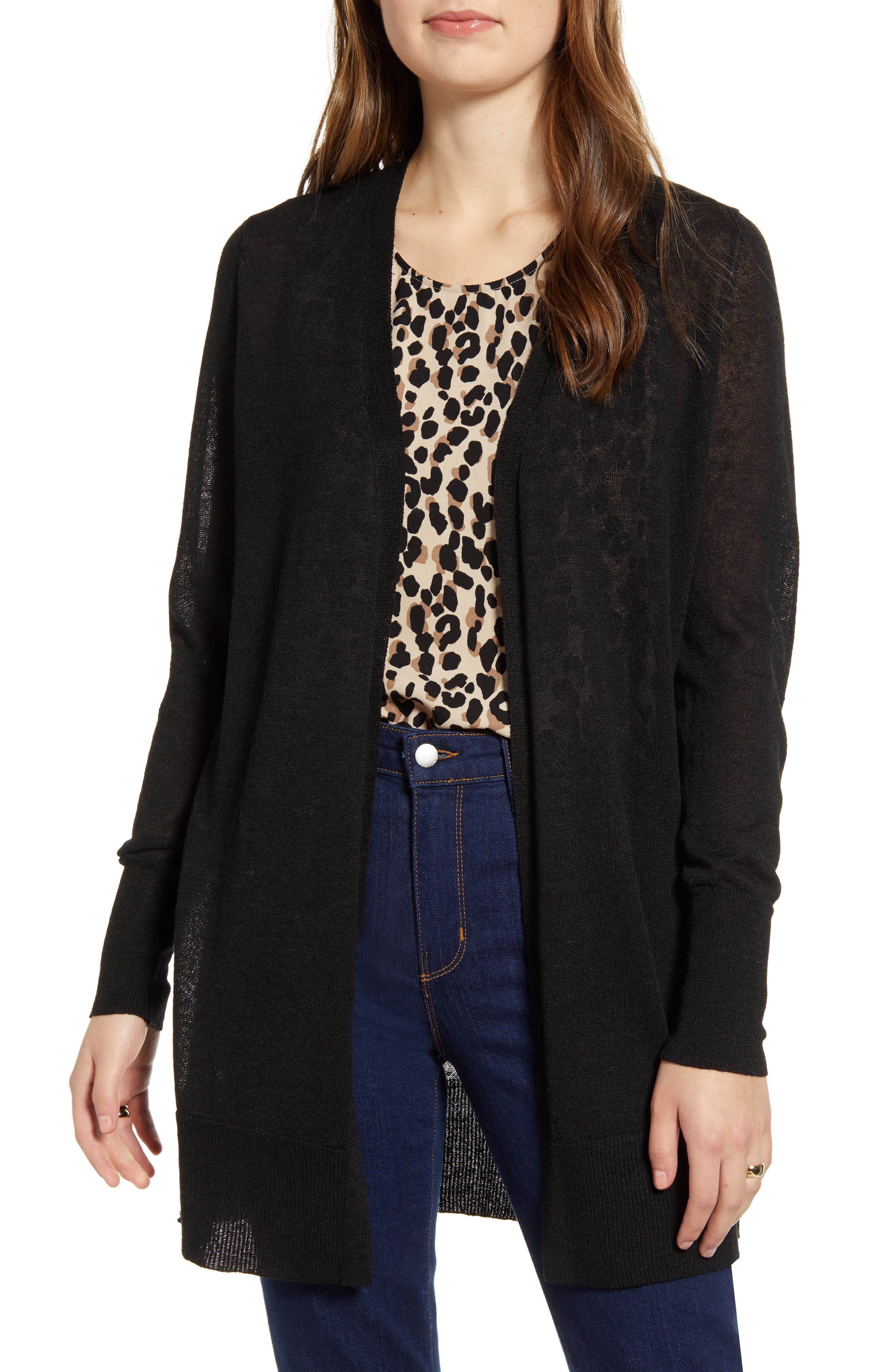 Halogen® Side Slit Cardigan | Nordstrom