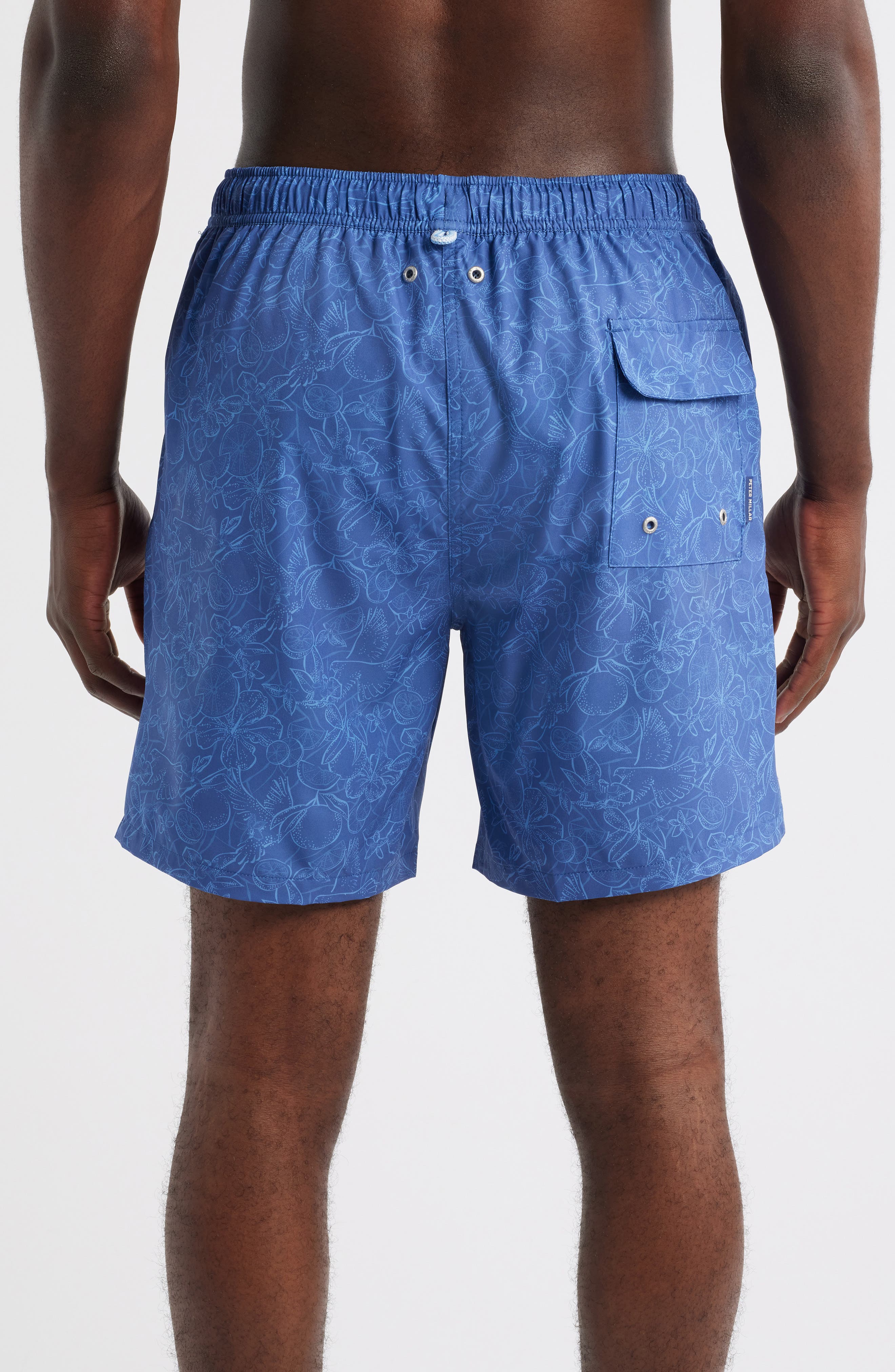 Peter Millar Palmoa Fruit & Bird Print Swim Trunks | Nordstrom