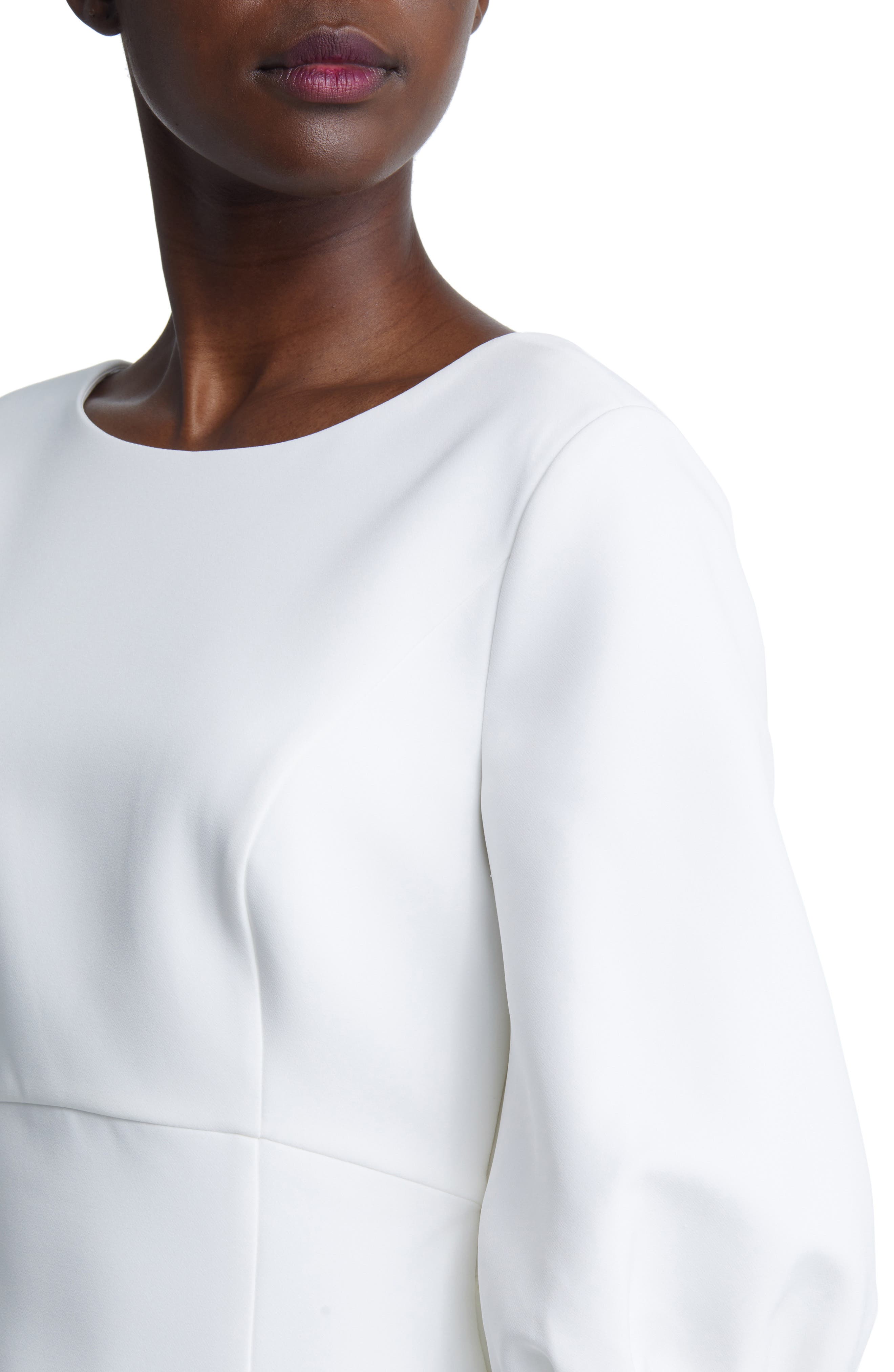 Ever New Sasha Bow Open Back Long Sleeve Minidress | Nordstrom