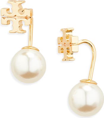 Tory Burch Faux Pearl Front/Back Earrings | Nordstrom