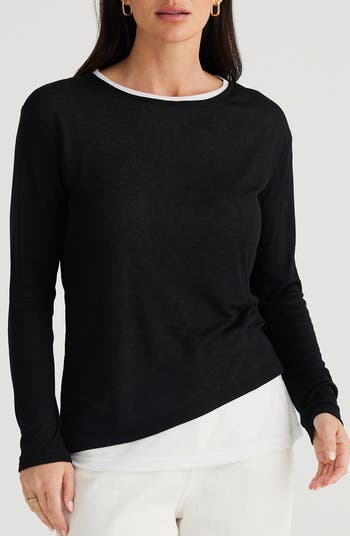 Brave+True Mandy Long Sleeve Ringer T-Shirt | Nordstromrack