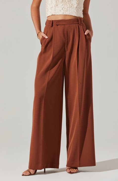 Women's Brown Wide-Leg Pants | Nordstrom