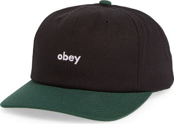 Obey Colorblock Logo Twill Baseball Cap | Nordstrom