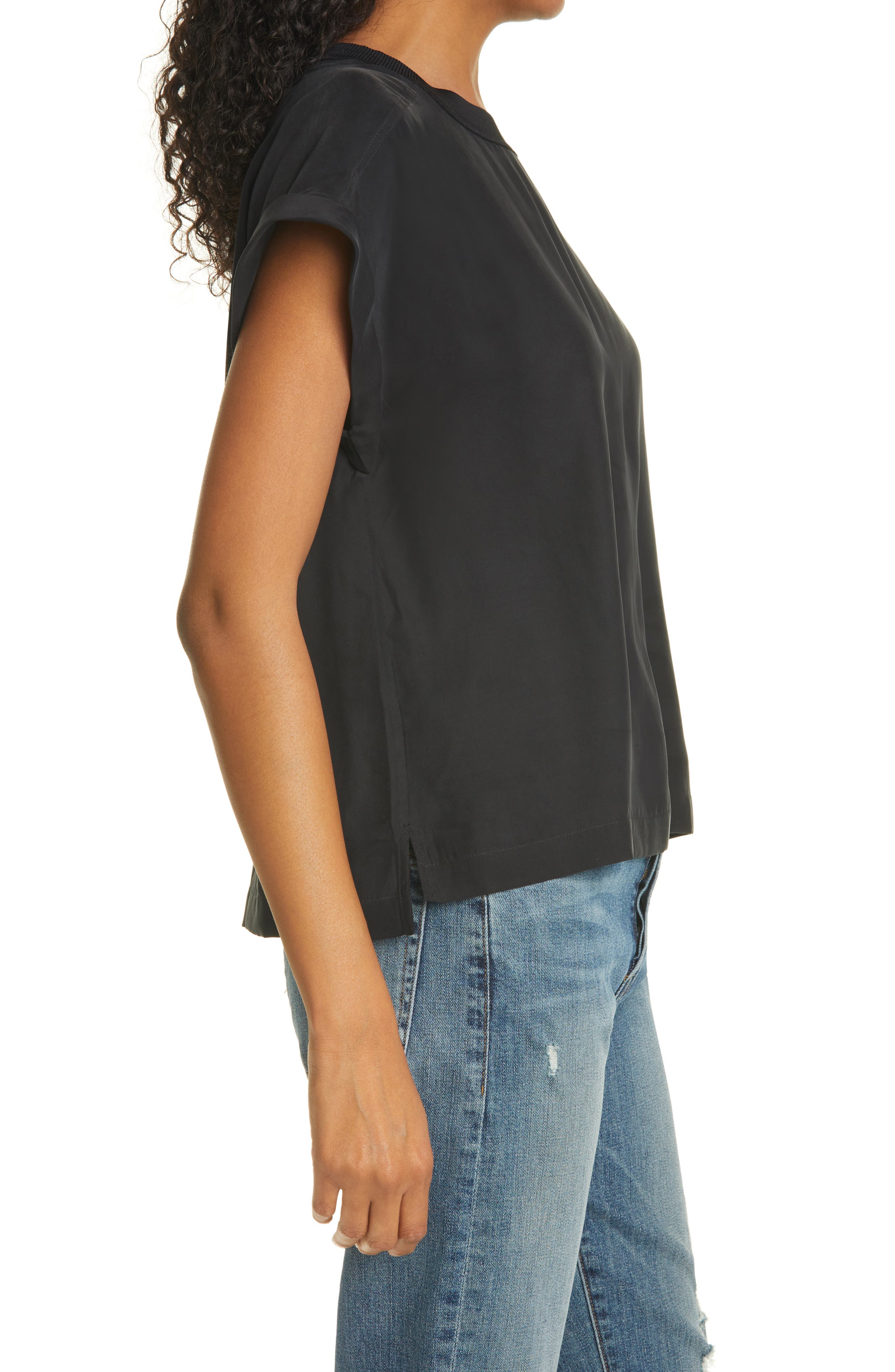 FRAME Oversize Silk T-Shirt | Nordstromrack