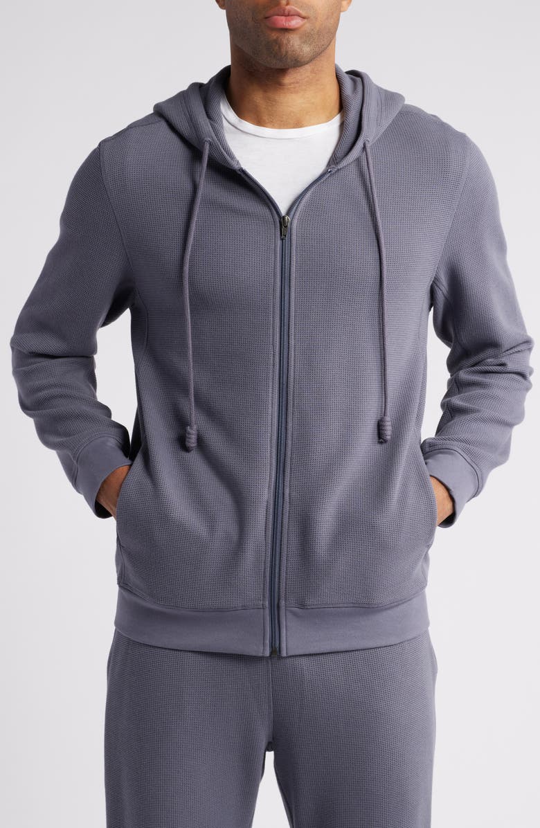 Daniel Buchler Waffle Texture Zip Hoodie | Nordstrom
