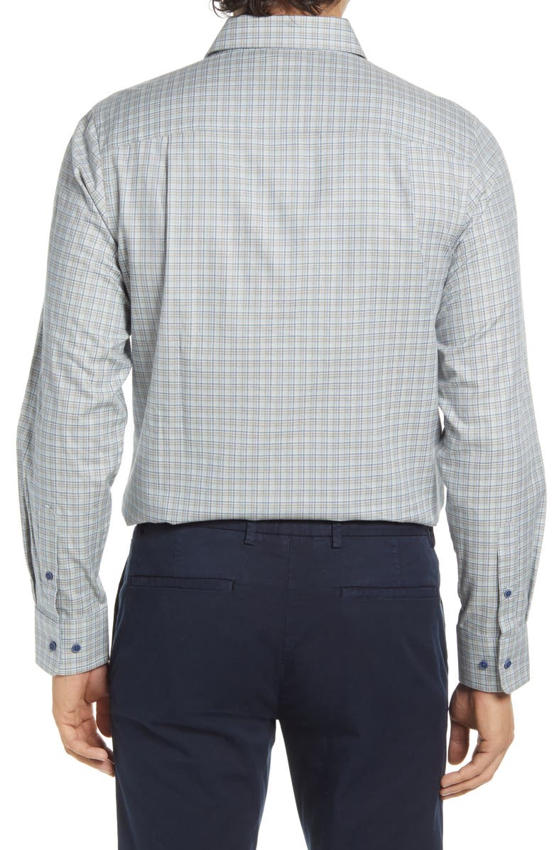 David Donahue Trim Fit Check Dress Shirt | Nordstromrack