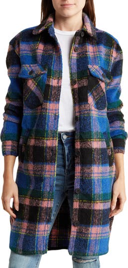 BLANKNYC Plaid Long Shacket | Nordstromrack