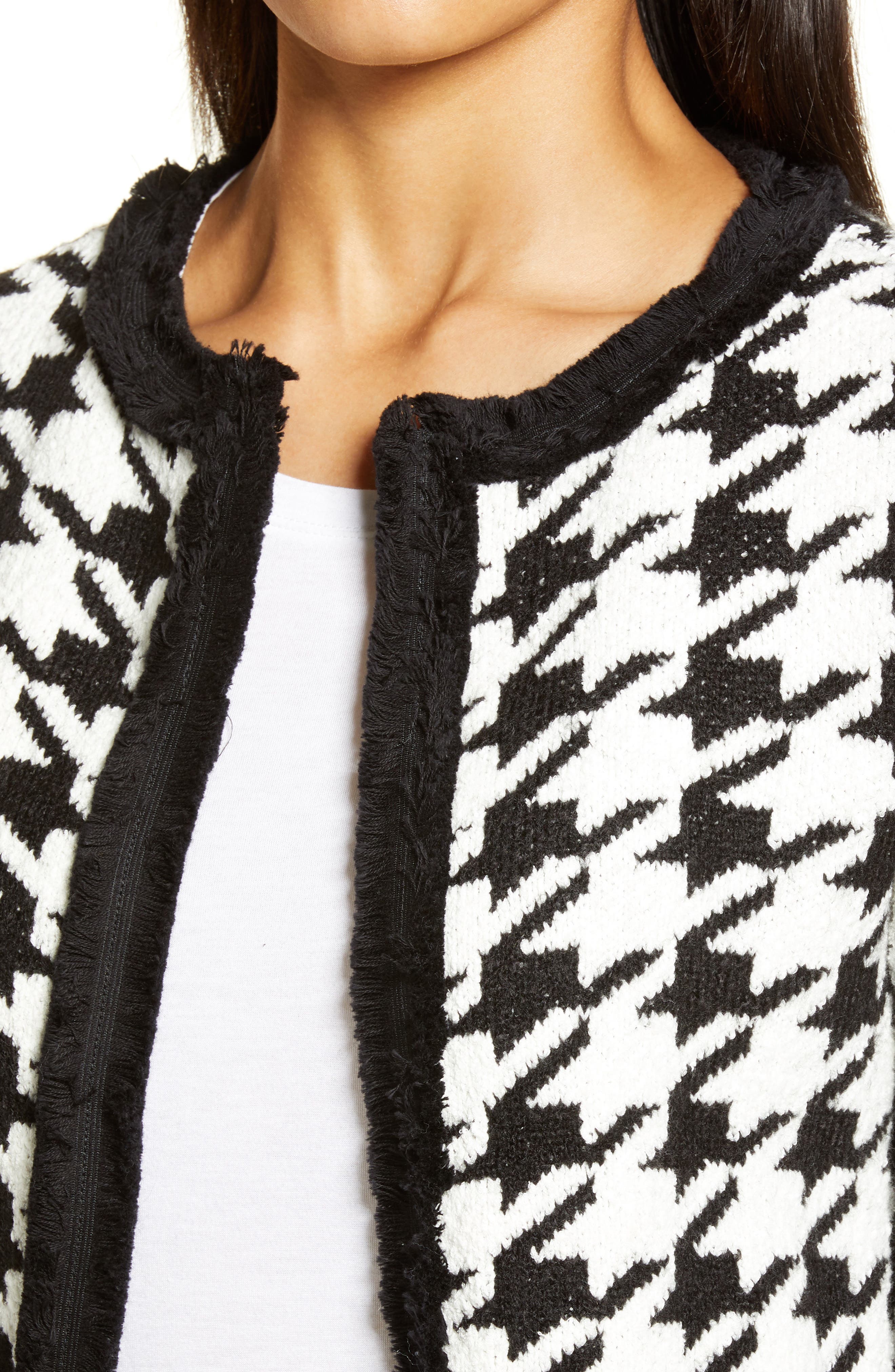 Halogen® Marl Houndstooth Knit Jacket | Nordstromrack