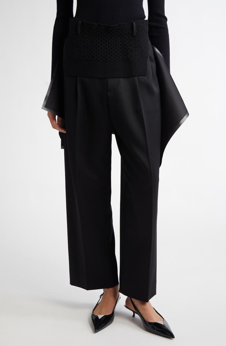 Undercover Sweater Hem Detail Wool Pants | Nordstromrack
