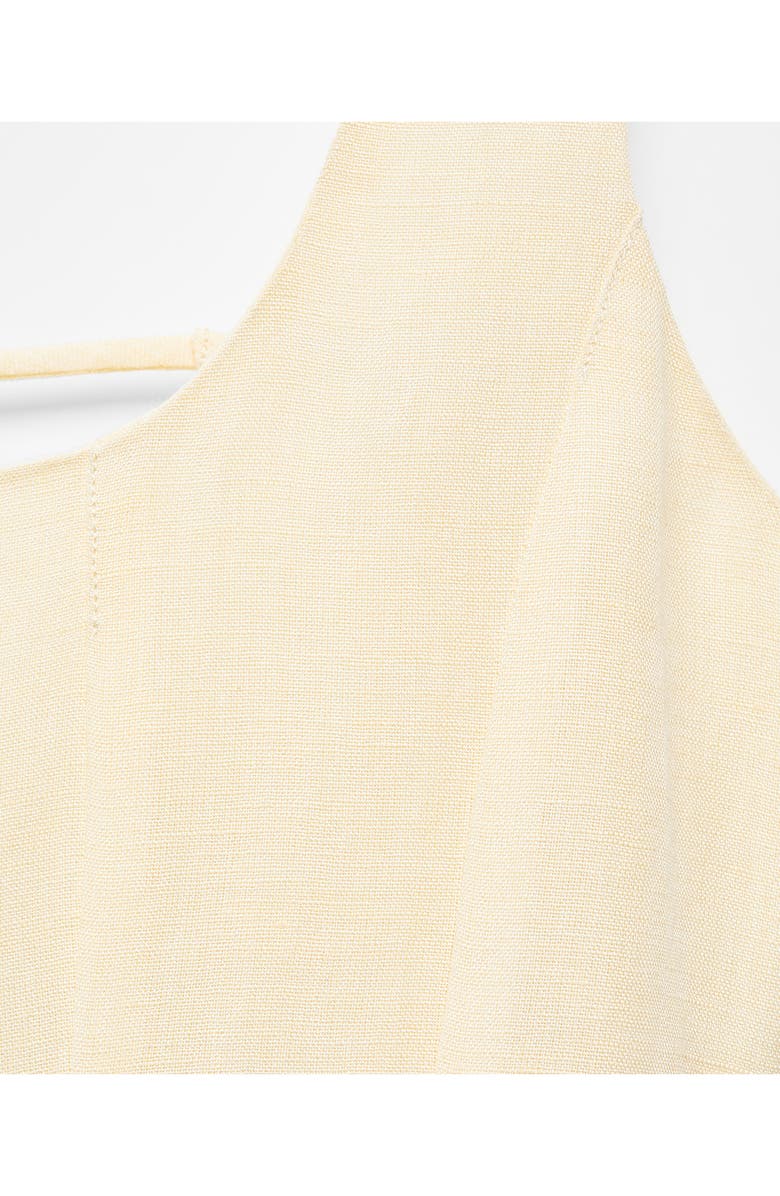 MANGO Seamed Open Back Linen Blend Dress | Nordstrom
