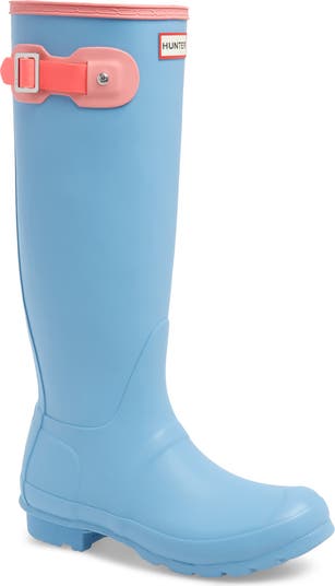 Hunter Original Colorblock Knee High Waterproof Rain Boot (Women ...