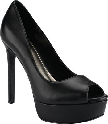 GUESS Cacei Peep Toe Platform Pump (Women) | Nordstromrack
