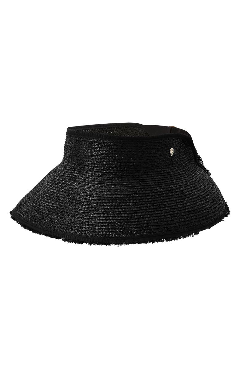 Helen Kaminski Woven Raffia Fringe Visor | Nordstromrack