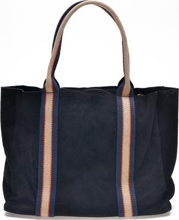 ISABELLA RHEA Webbed Top Handle Suede Tote Bag | Nordstromrack