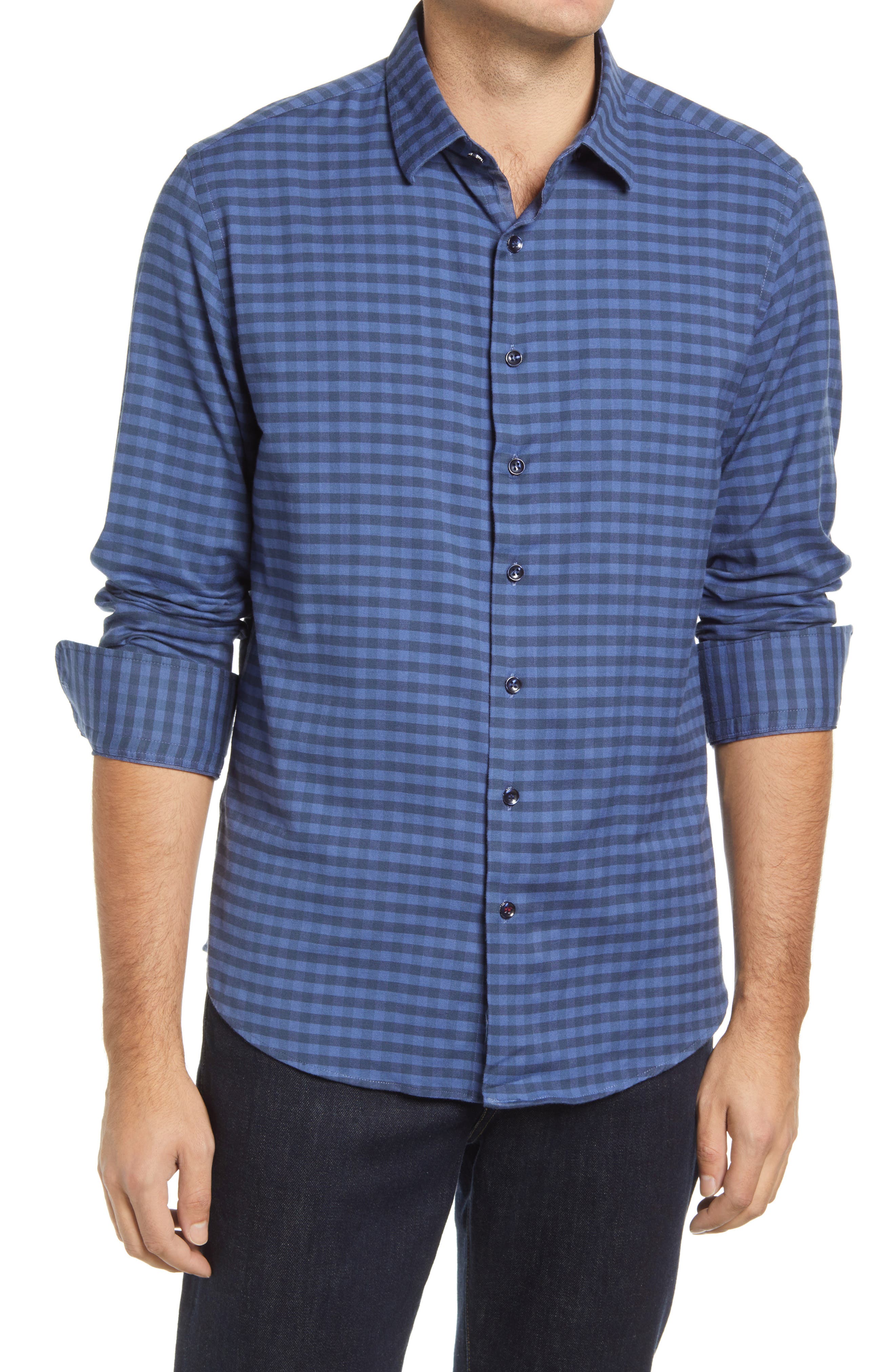 Dry Touch® Check Performance Flannel Button-Up Shirt (Men) | Nordstromrack