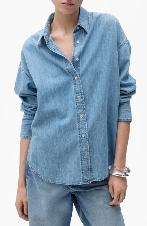 Women's Denim Button Up Tops | Nordstrom
