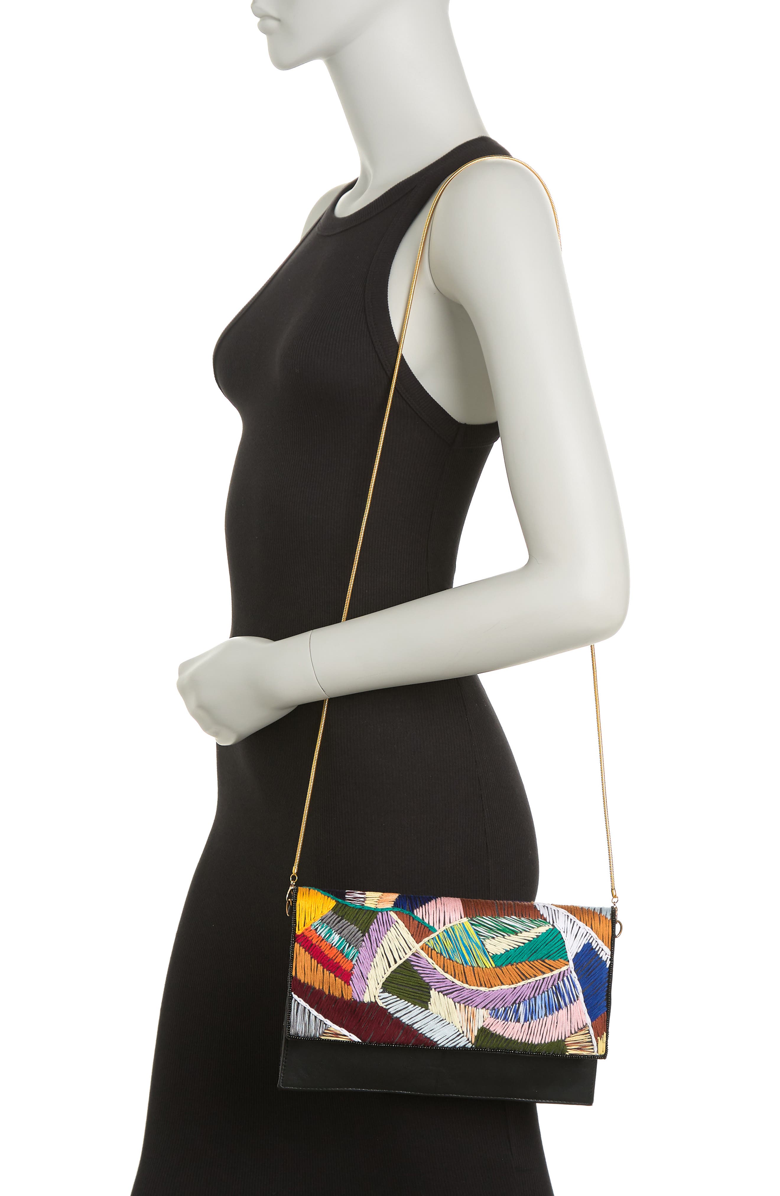RICKI DESIGNS Embroidered Envelope Shoulder Bag | Nordstromrack