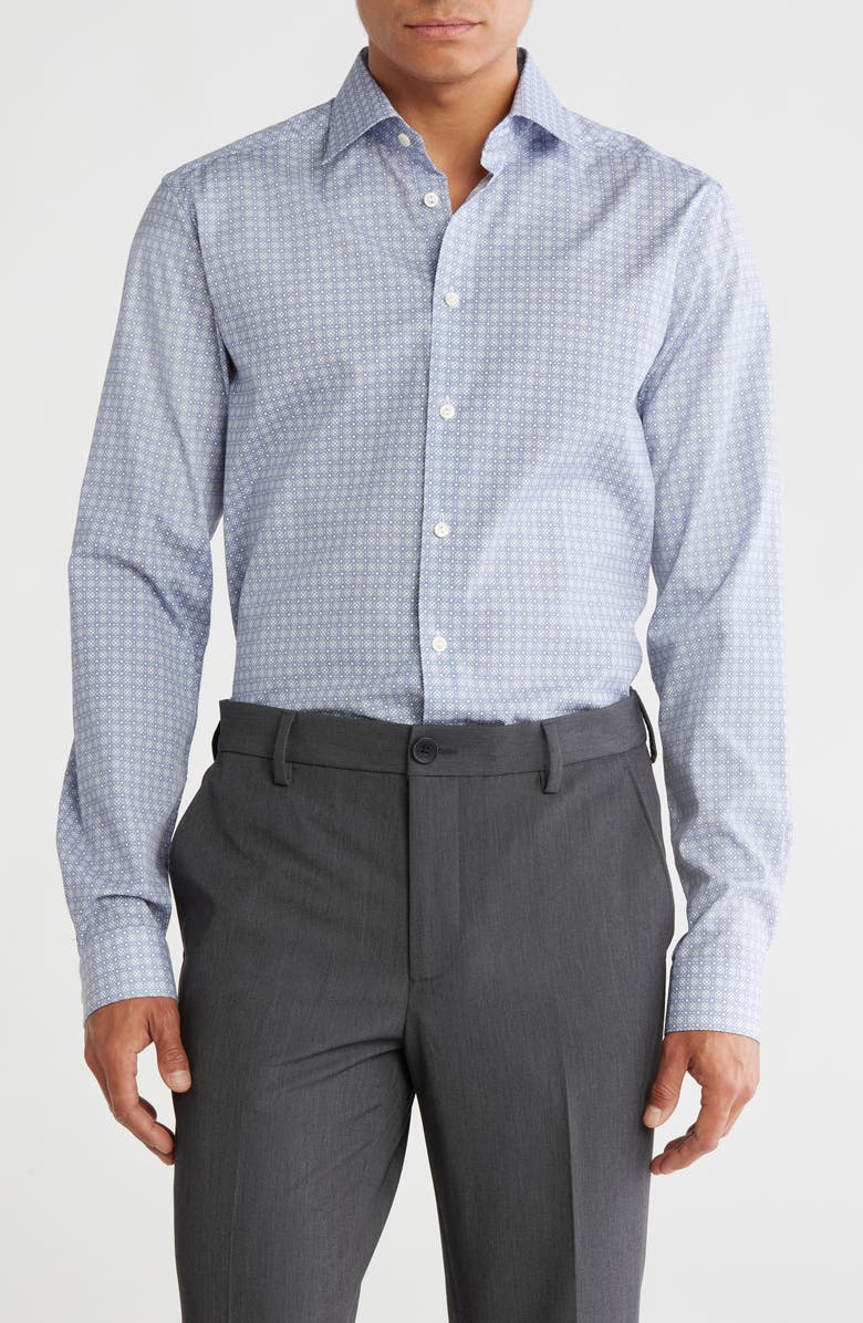 Eton Super Slim Medallion Print Cotton Dress Shirt | Nordstromrack