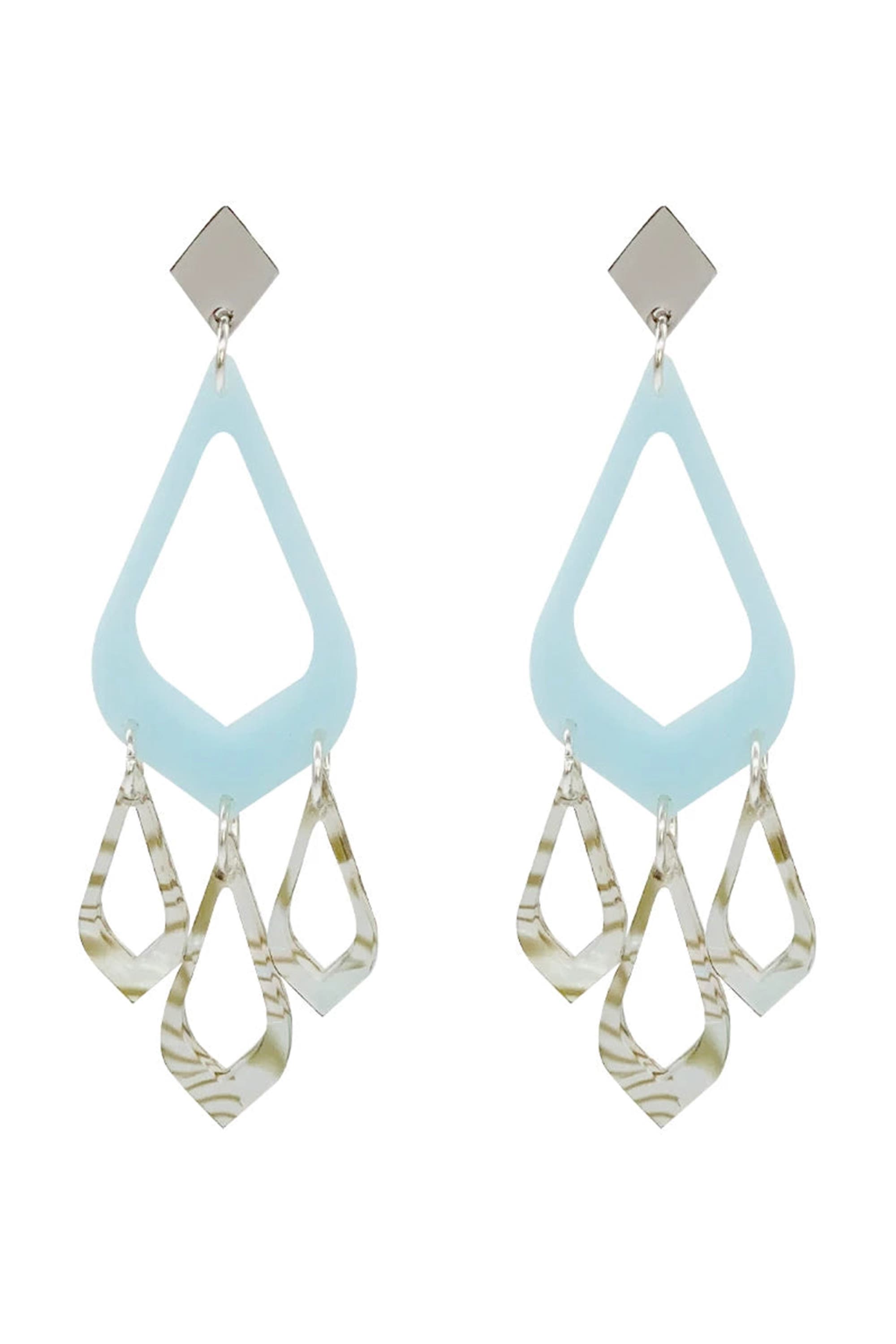 Toolally Feather Drop Earrings - Island Blue & Shell | Nordstrom