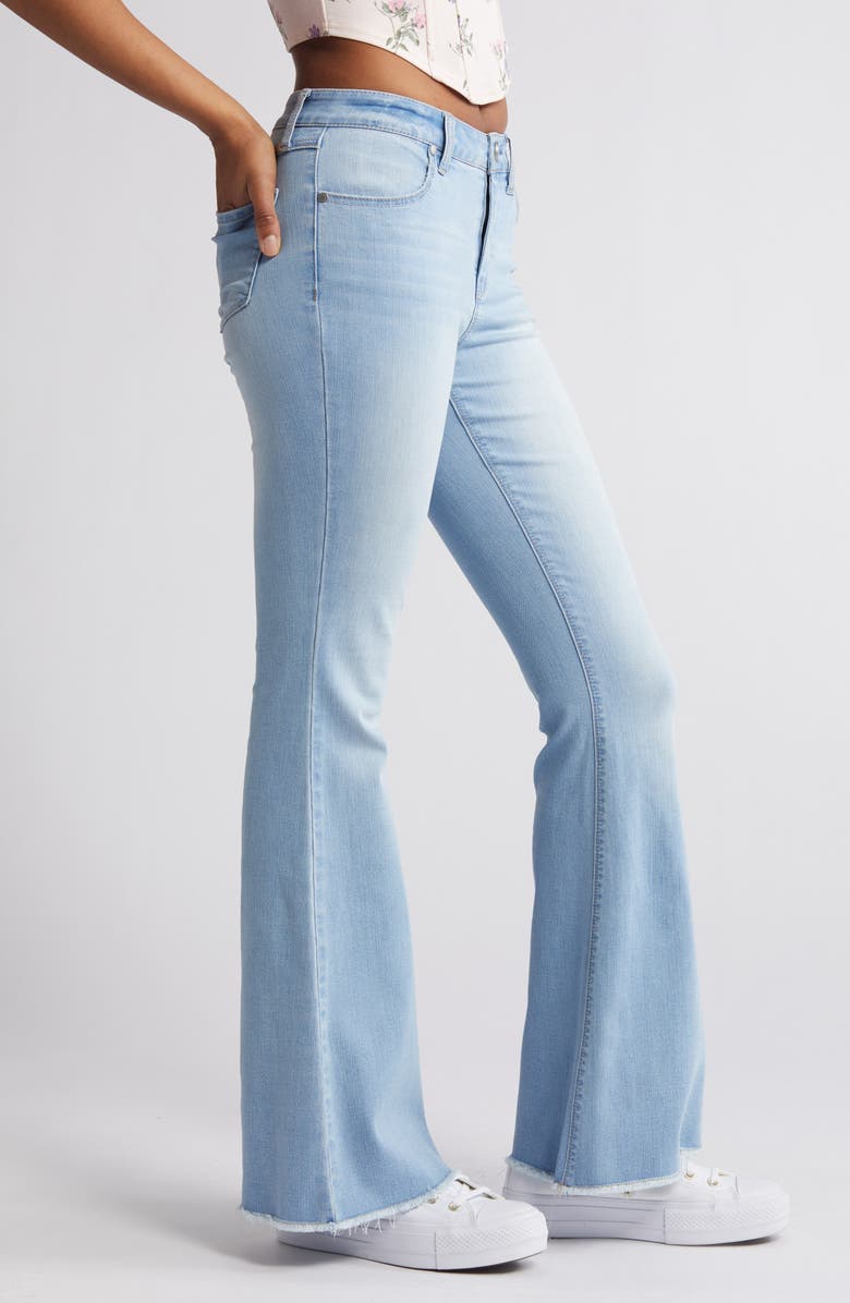1822 Denim Frayed Mid Rise Flare Jeans | Nordstrom