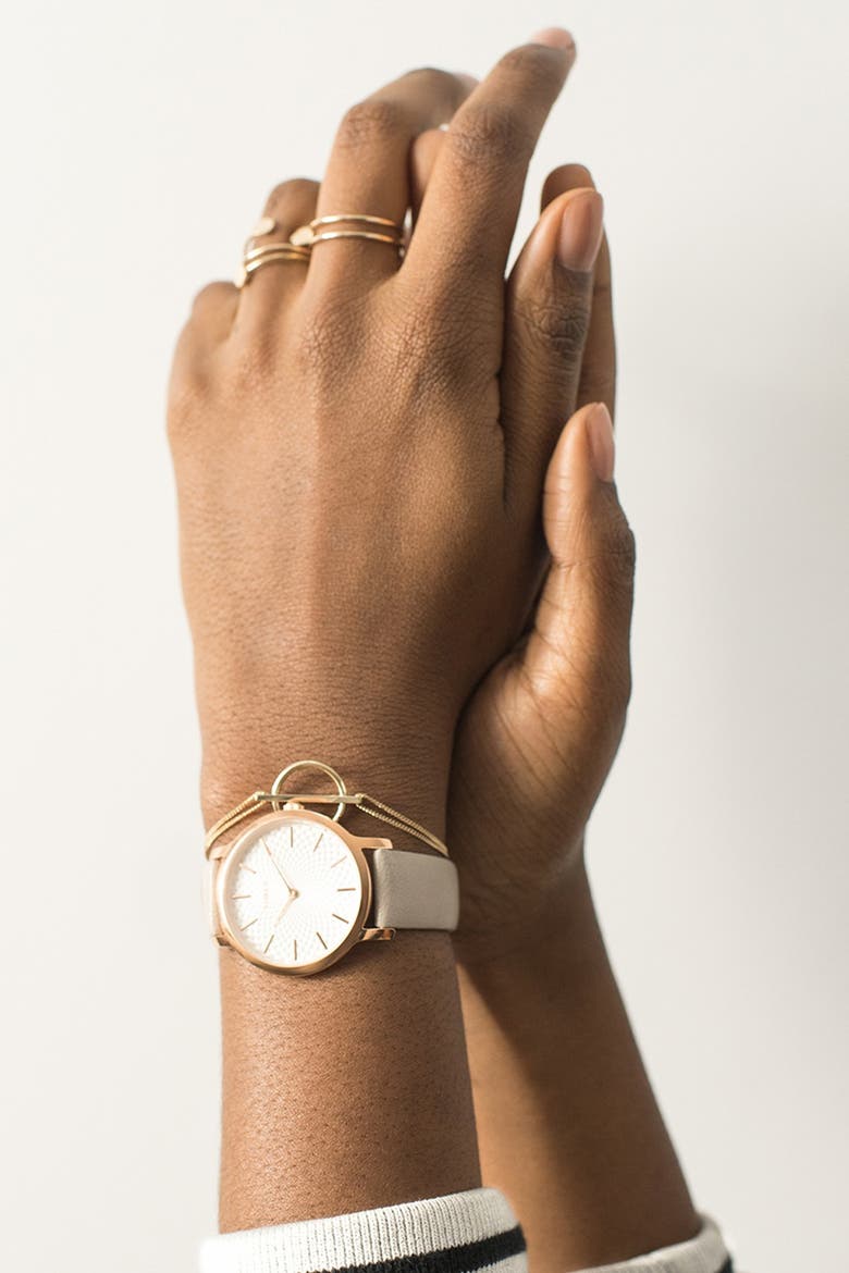 Women's Metropolitan Leather Strap Watch, 34mm (Men) | Nordstromrack