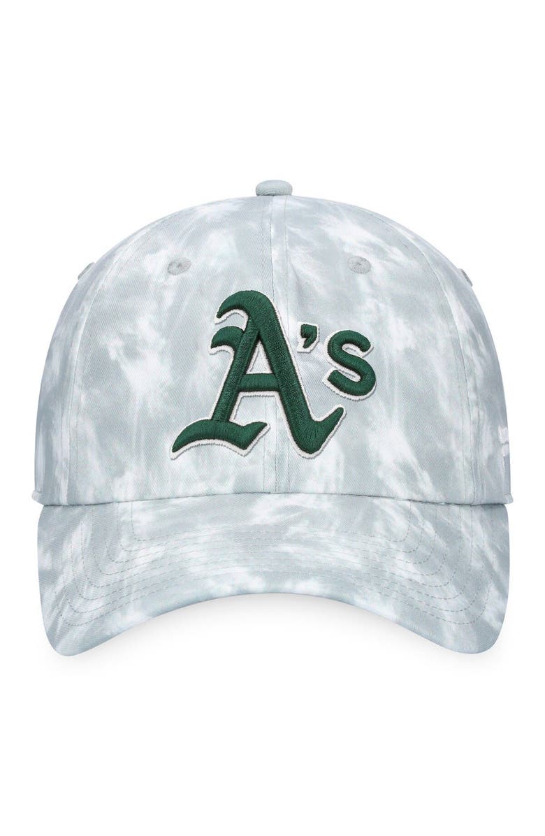 MAJESTIC Women's Majestic Gray Oakland Athletics Smoke-Dye Adjustable ...