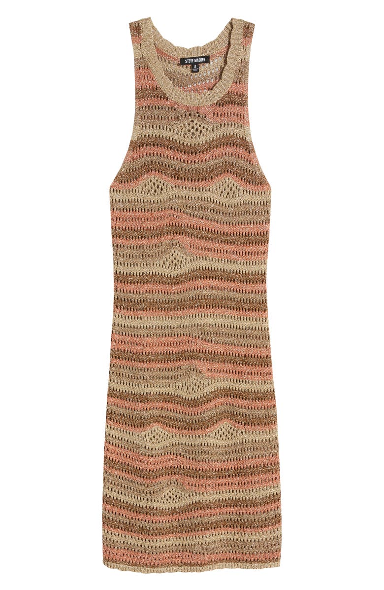 Steve Madden Ronnie Metallic Open Stitch Sleeveless Sweater Dress ...