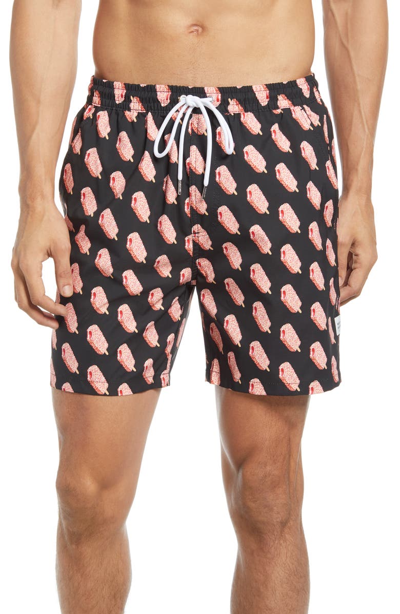 Public Art Ice Cream Print Swim Trunks | Nordstromrack