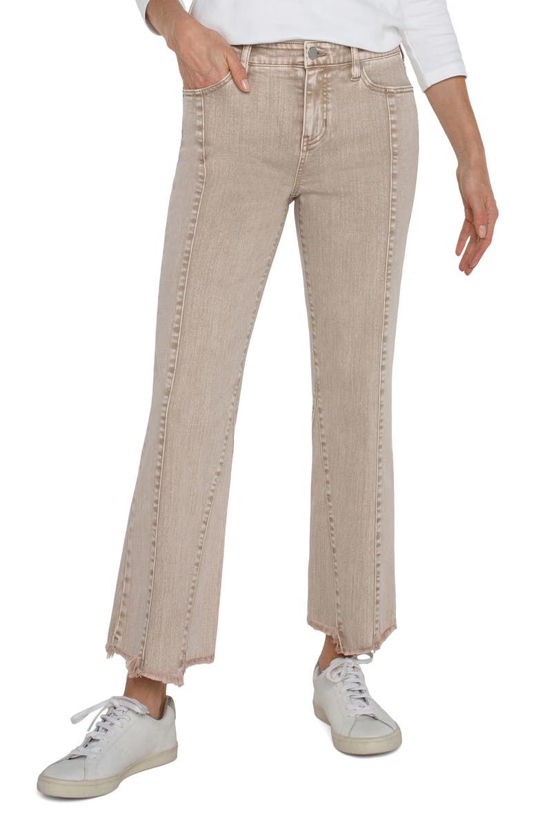 Liverpool Hannah Frayed Crop Flare Jeans | Nordstrom