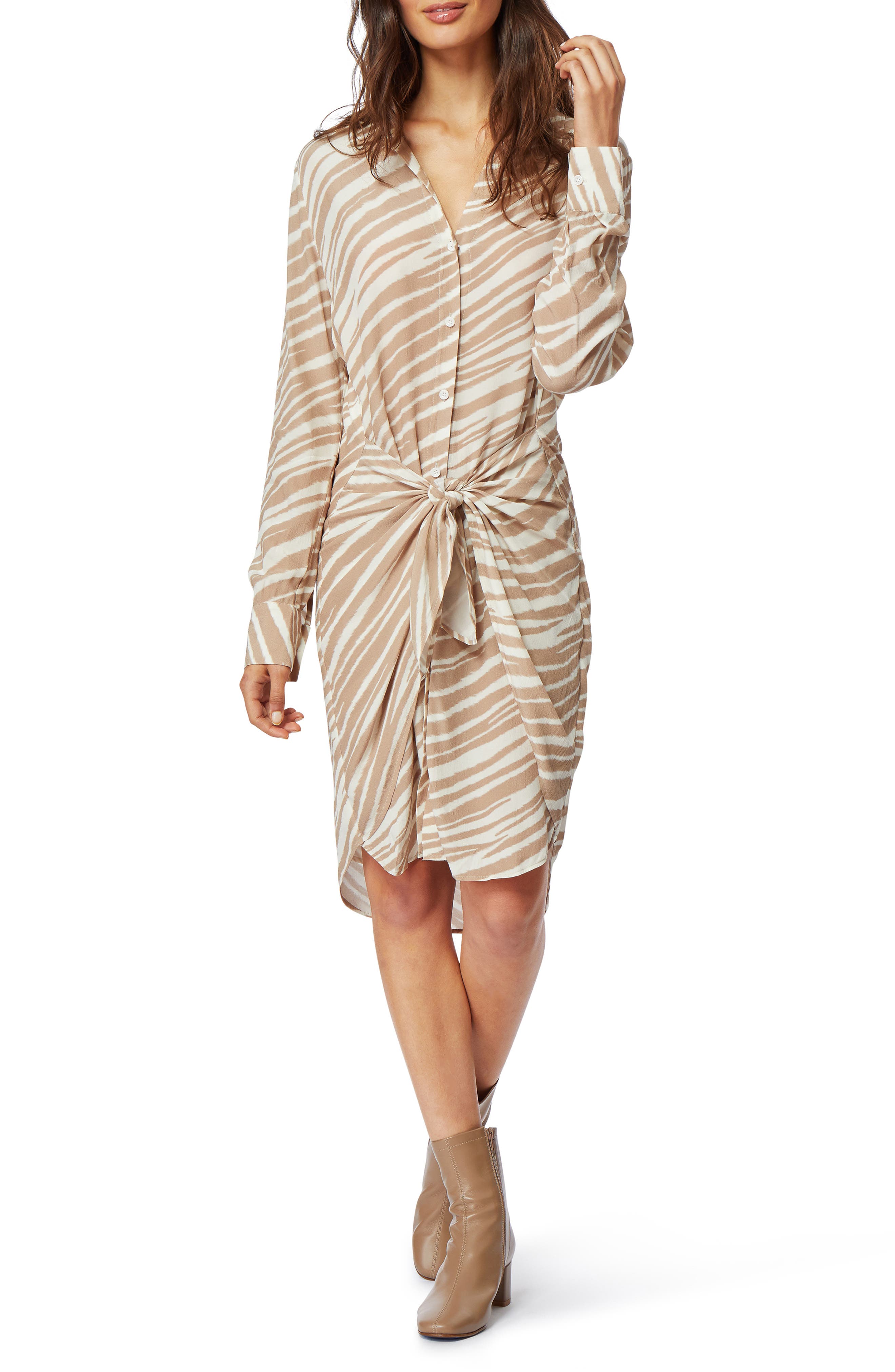 Habitual Talia Tie Front Shirtdress | Nordstromrack