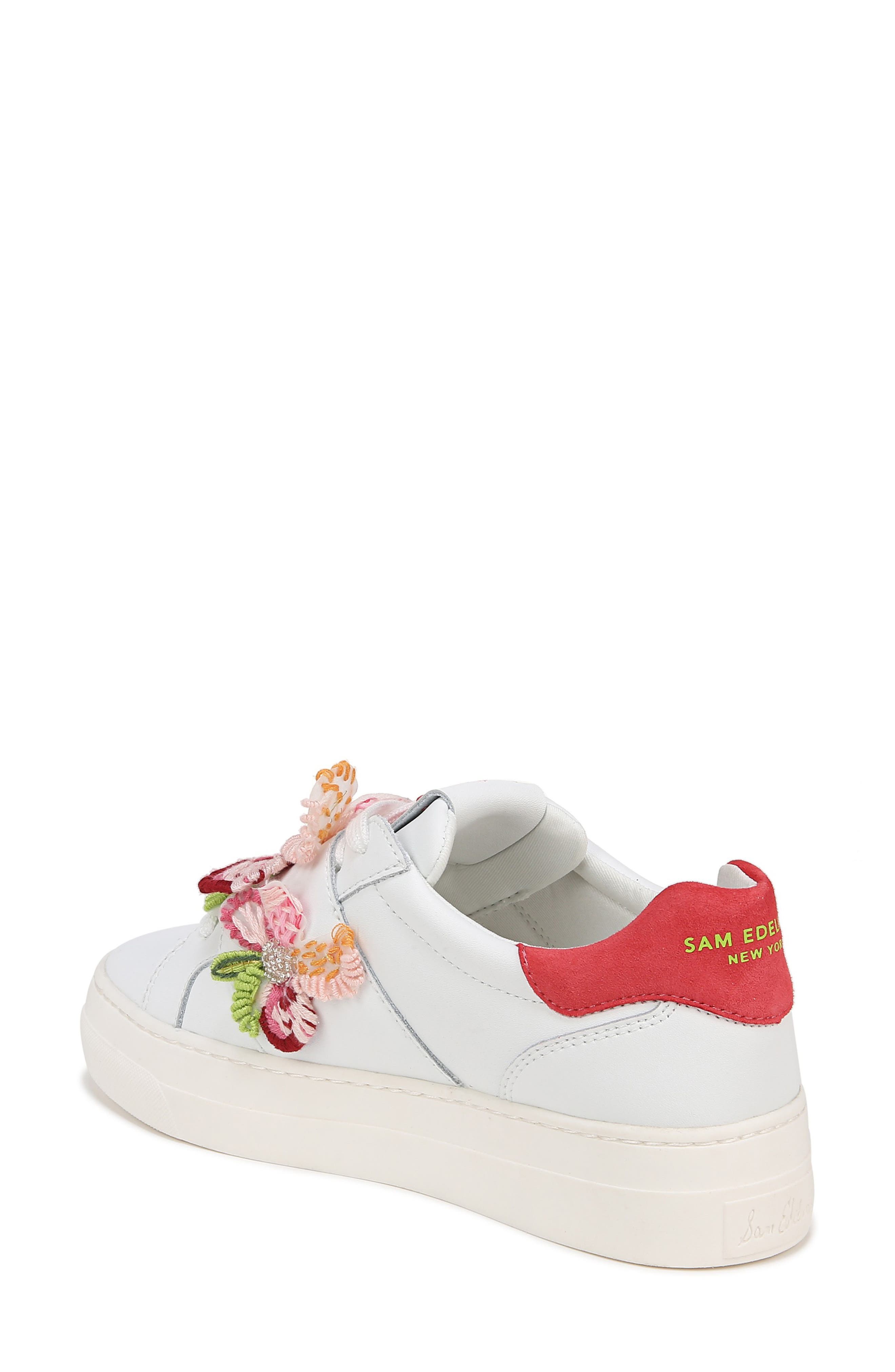 Sam Edelman Wendy Floral Embroidery Platform Sneaker (Women) | Nordstrom