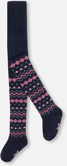 Deux par Deux Girl's Norwegian Jacquard Tights Navy | Nordstrom