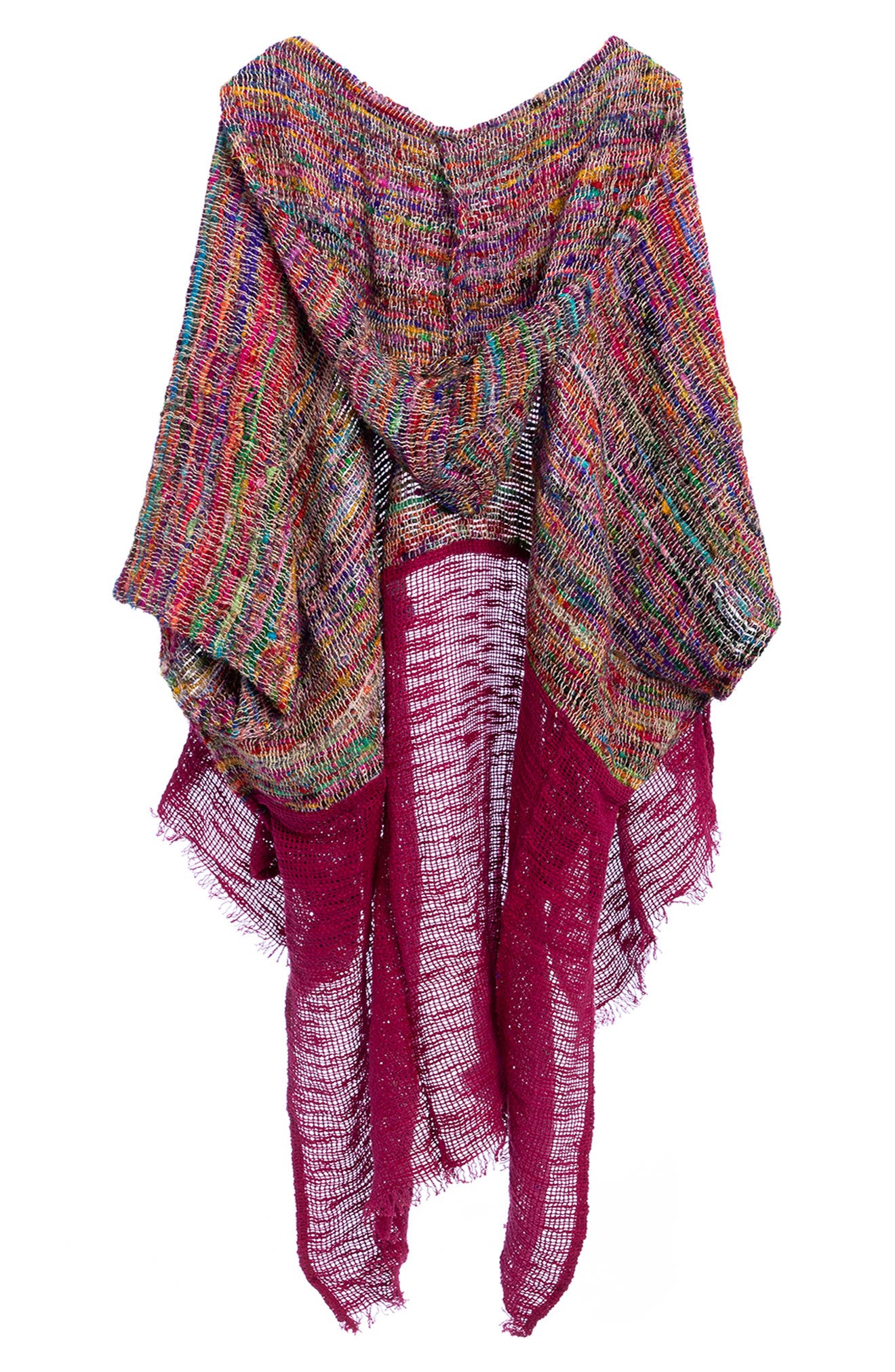 SAACHI Rainbow Silk & Cotton Hooded Cardigan | Nordstromrack