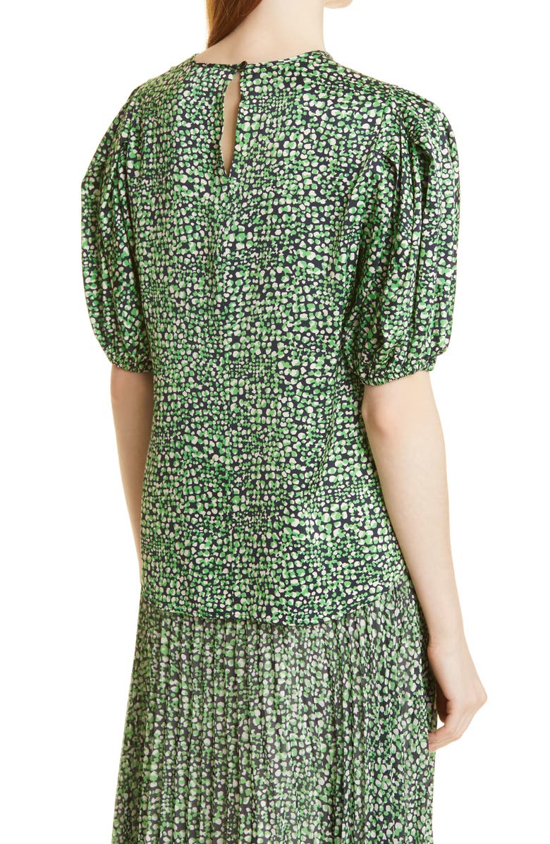 BOSS Iflori Puff Sleeve Satin Top | Nordstromrack