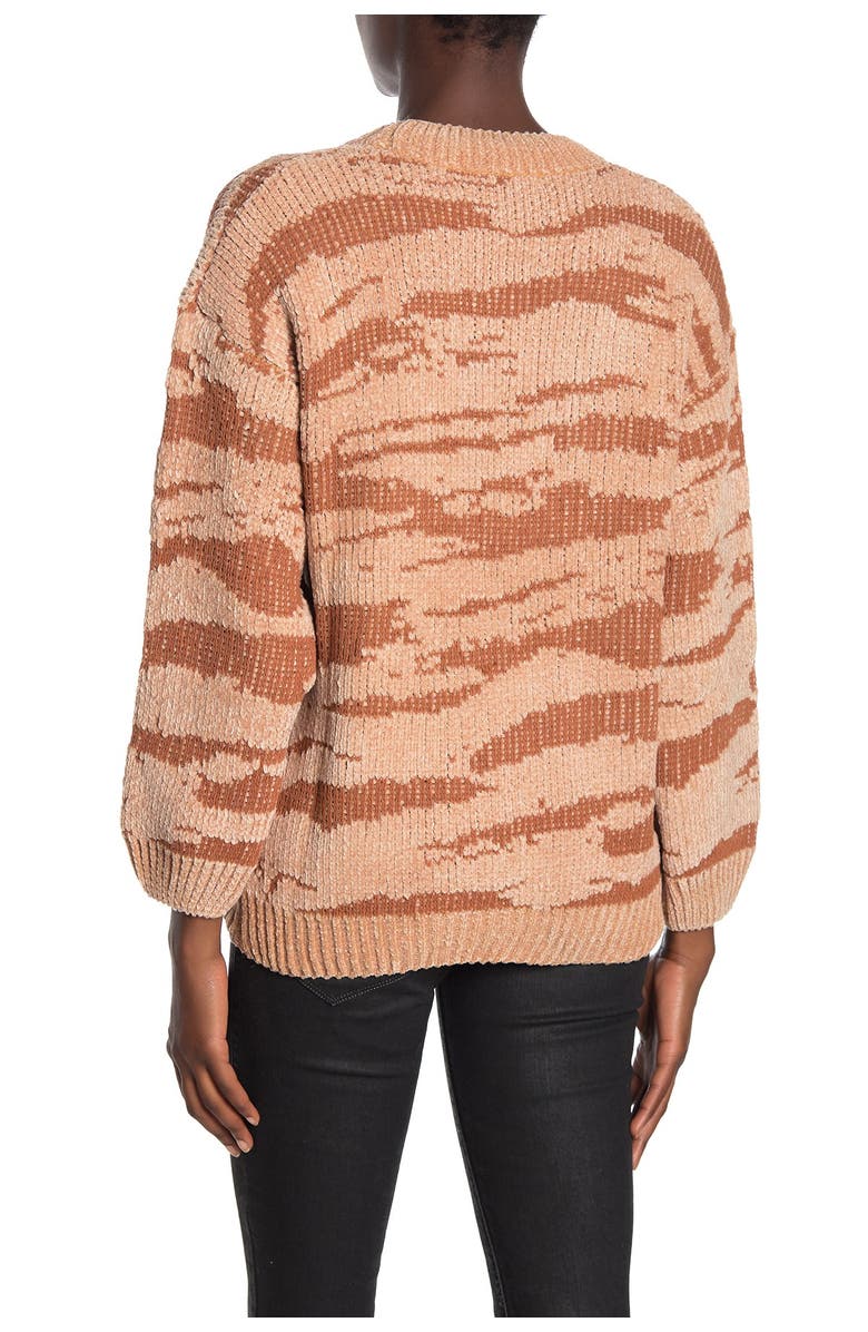 Woven Heart Animal Print Crew Neck Sweater | Nordstromrack
