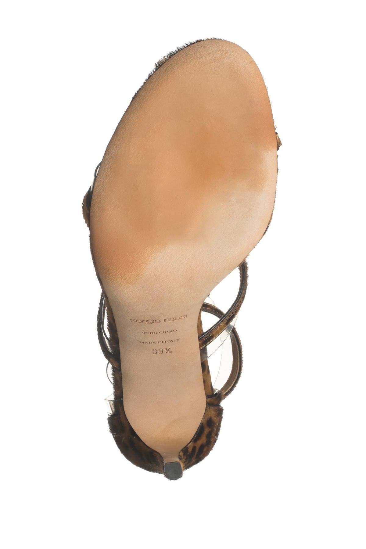 Sergio Rossi Strappy Transparent Animal Print Stiletto Sandal ...