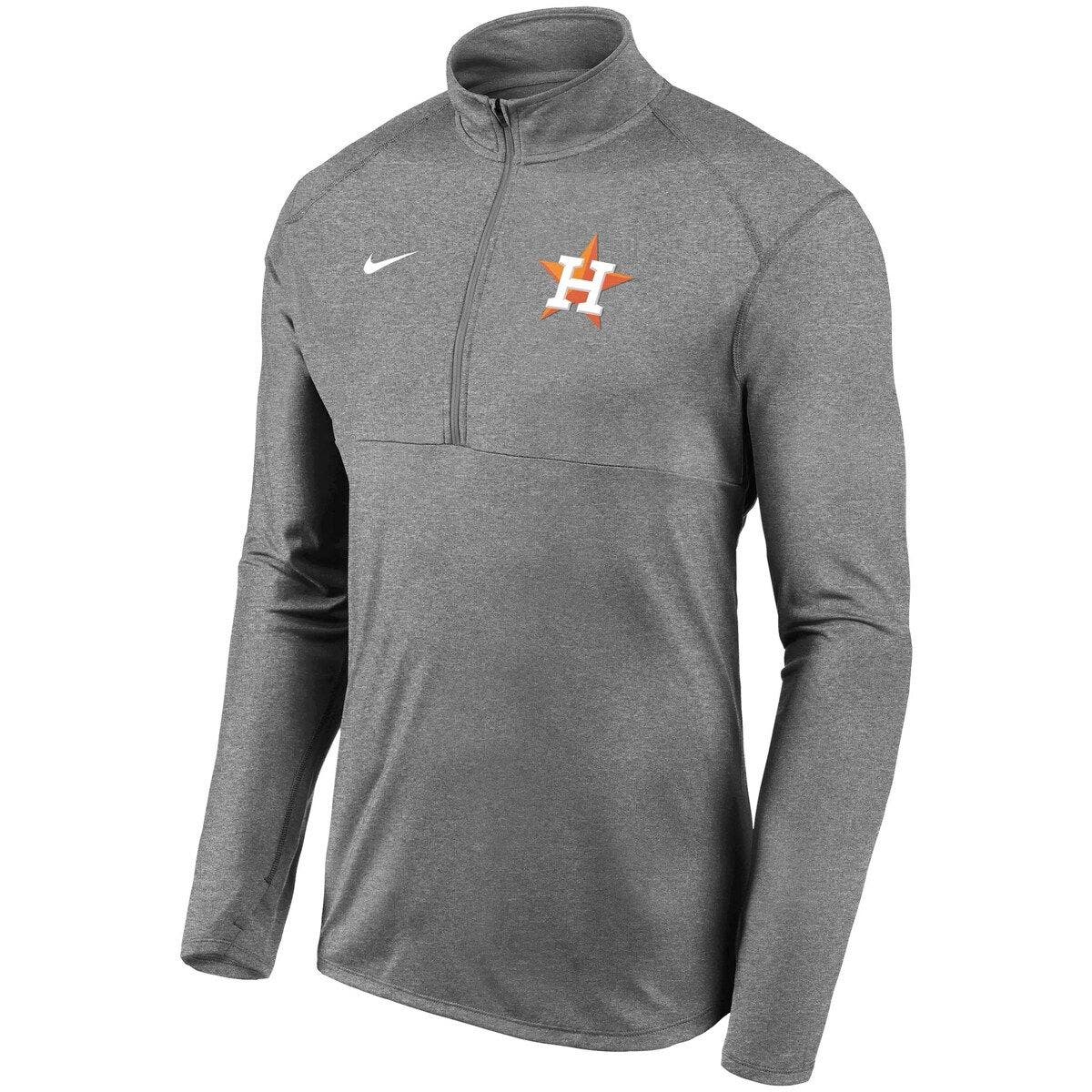 Nike Men's Nike Gray Houston Astros Team Logo Element Performance Half ...