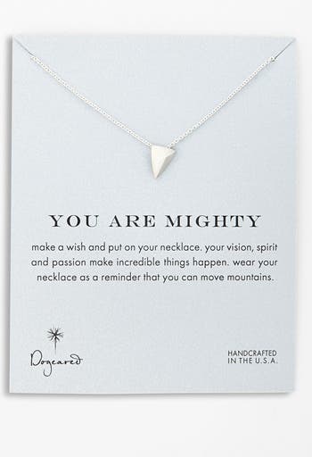 Dogeared 'Reminder - You Are Mighty' Pyramid Pendant Necklace | Nordstrom