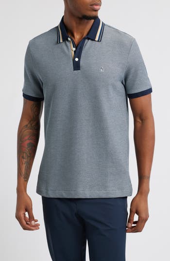 Original Penguin Tipped Bird's Eye Piqué Polo | Nordstrom