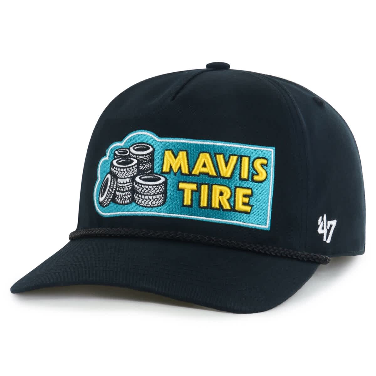 '47 Men's '47 Black Denny Hamlin Triple Hit Hitch Rope Adjustable Hat ...