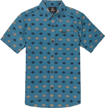 Volcom Kids' Stackstone Short Sleeve Button-Up Shirt | Nordstrom