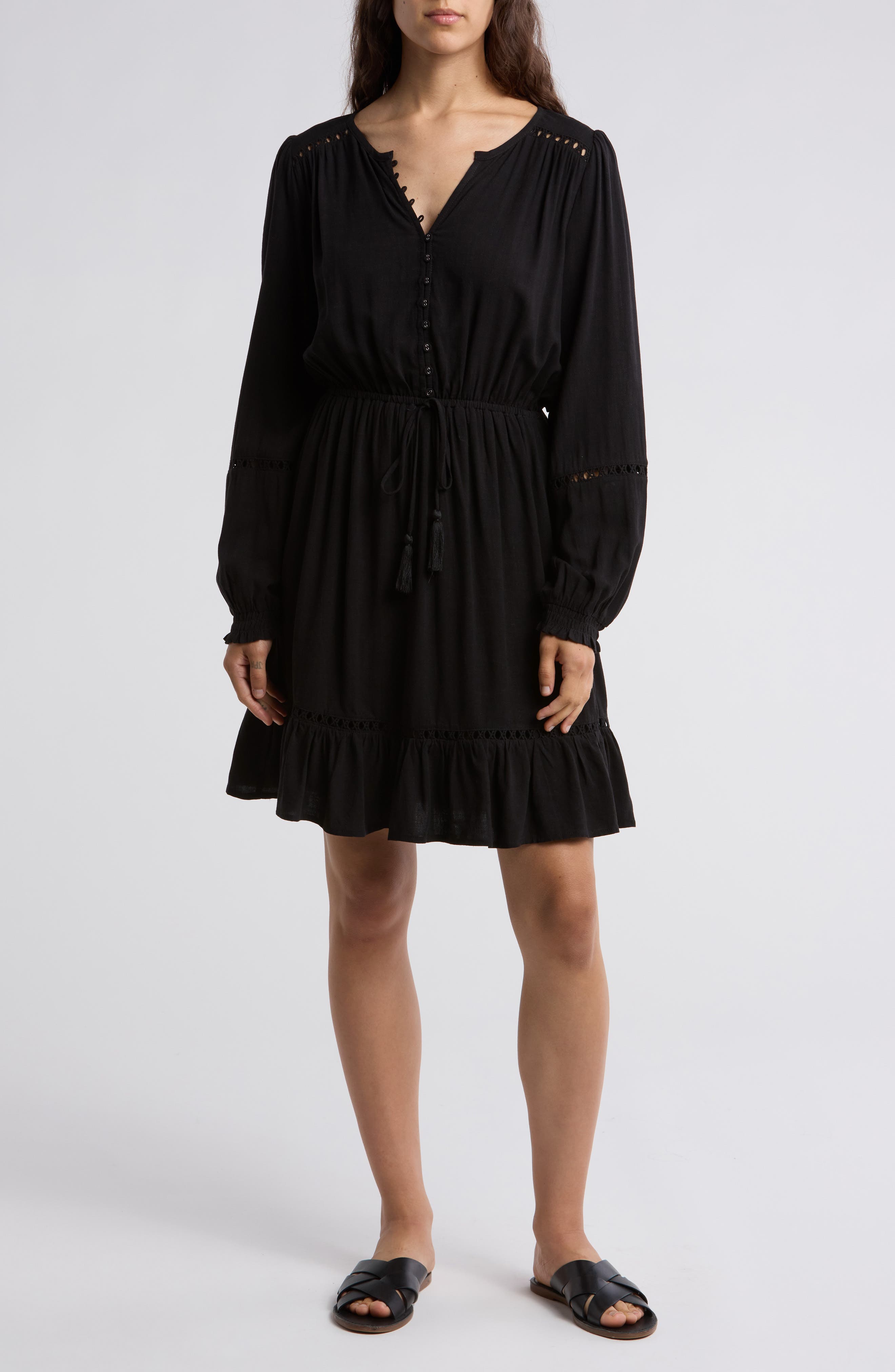 Lovestitch Ladder Cutout Long Sleeve Dress | Nordstromrack
