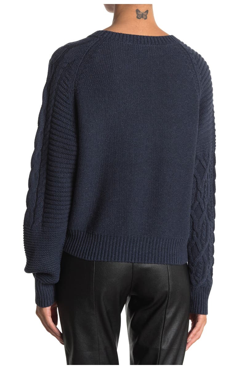 360 CASHMERE Drea Cotton Cable Knit Sweater | Nordstromrack