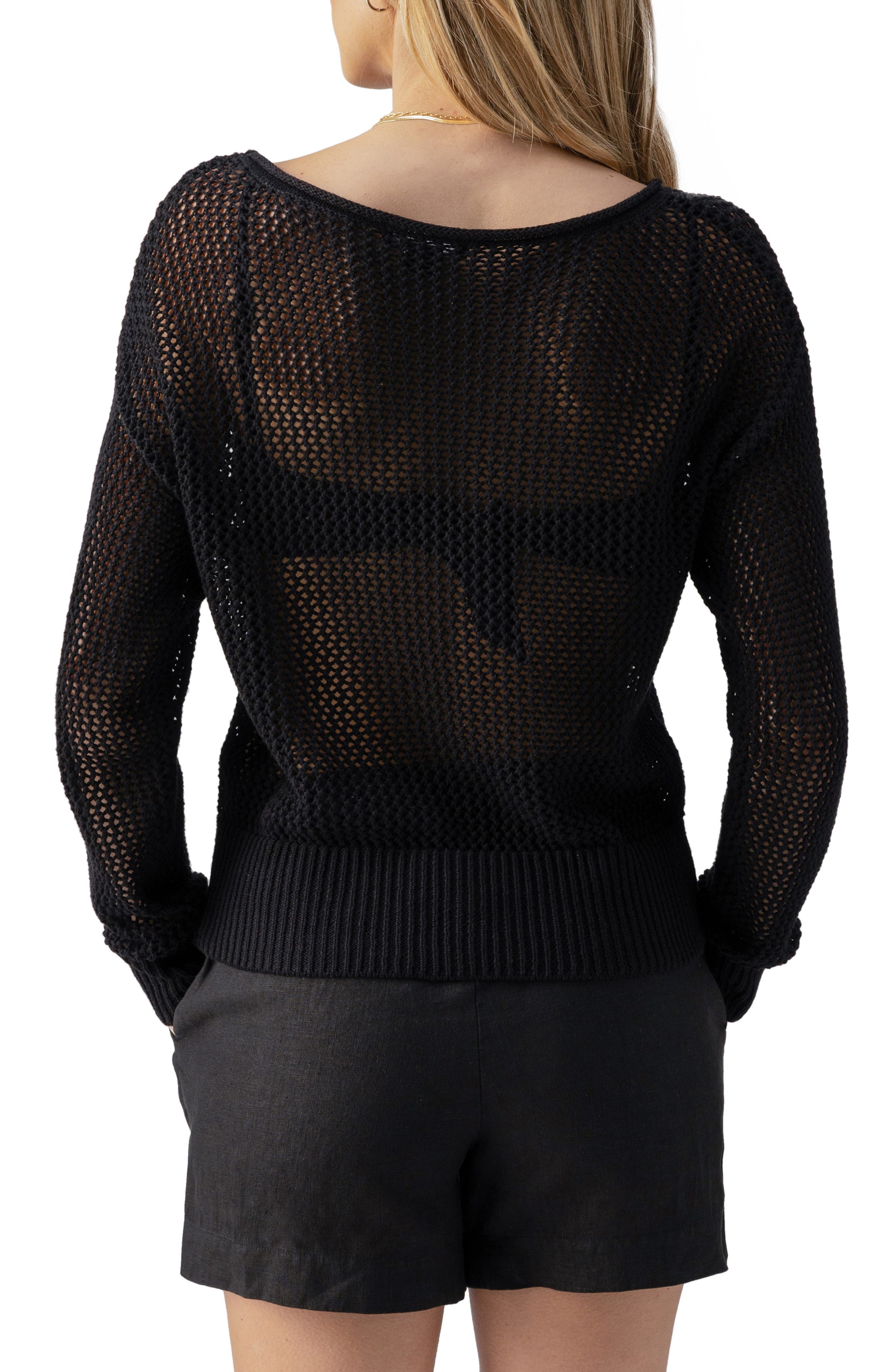 Sanctuary Cotton Open Knit Sweater | Nordstromrack